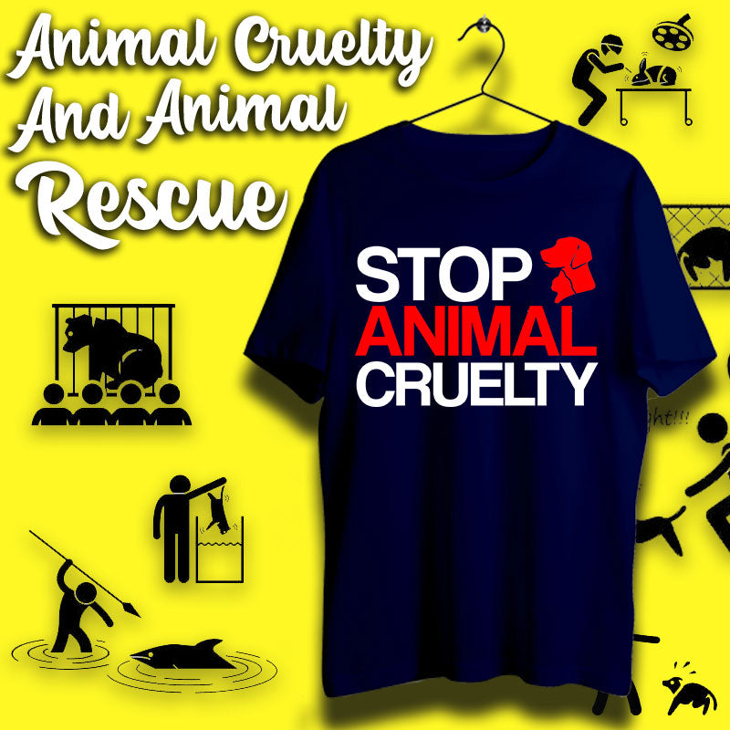 Animal Cruelty and Animal Abuse Men's T-shirts - TEEZ.in