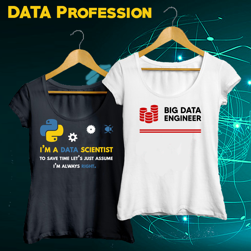 Data Analyst - Data Scientist Women's Profession T-shirts - TEEZ.in