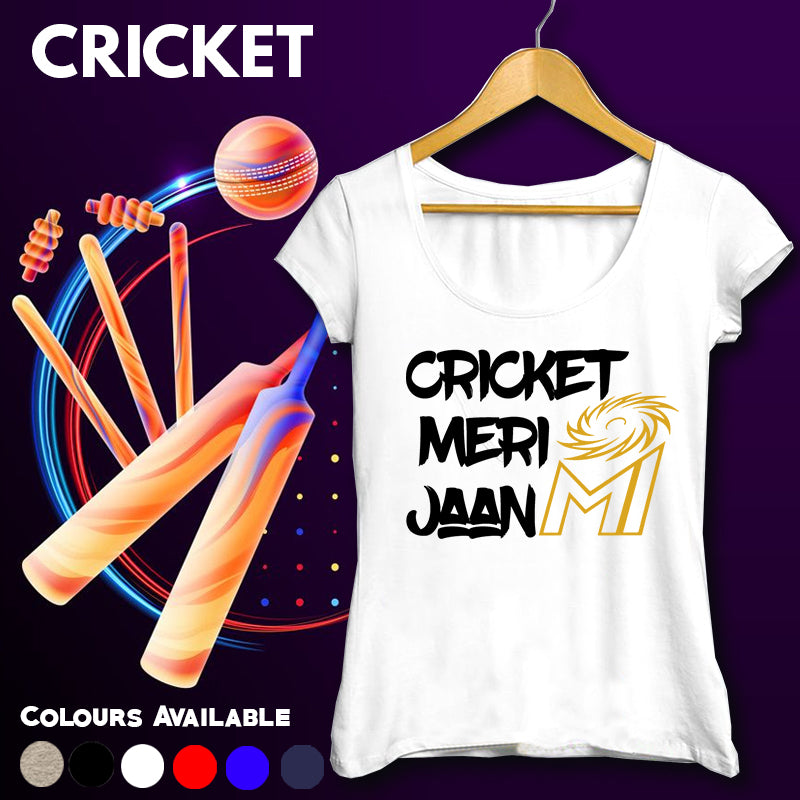 Cotton Cricket T-shirts For Women in India - TEEZ.in