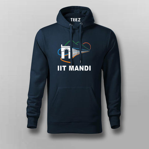 IIT Mandi Classic Logo Hoodie for Men - TEEZ.in