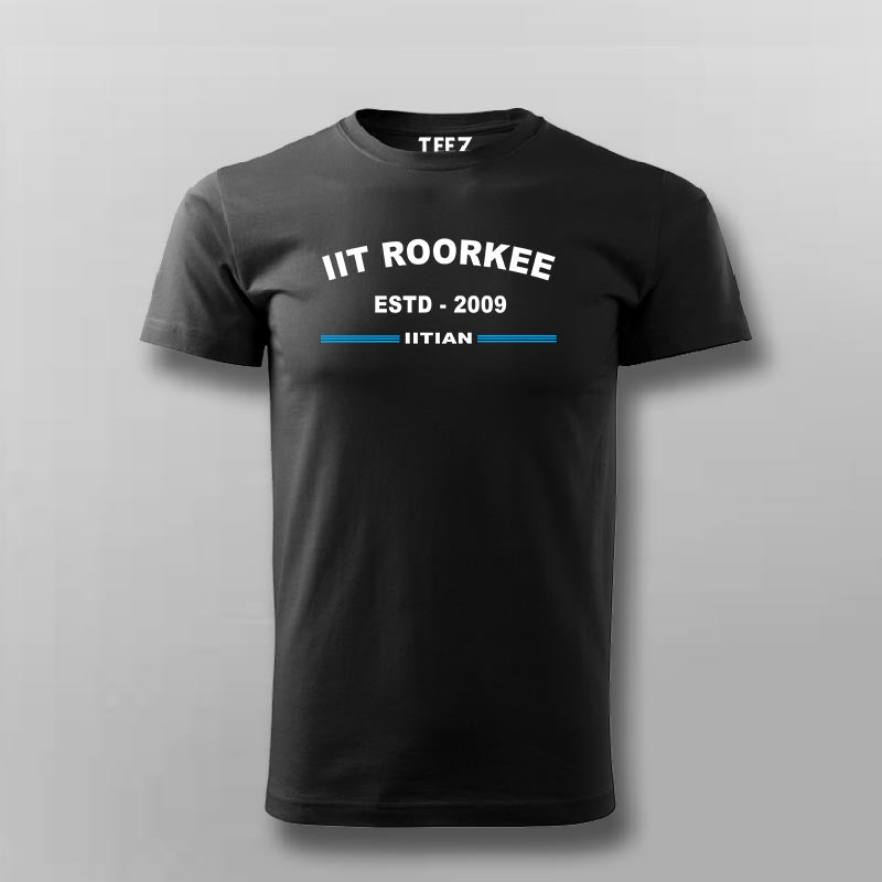 IIT Roorkee ESTD 2001 Men's Cotton Tee - Heritage Edition - TEEZ.in