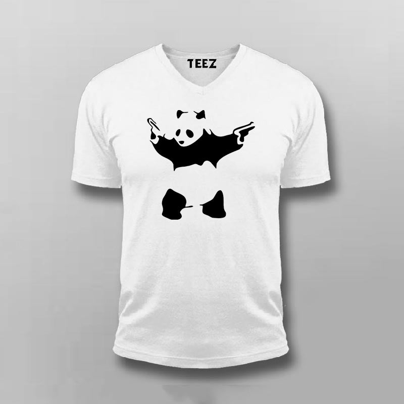 Funny Panda with A Gun Posing T-shirt for Men – TEEZ.in