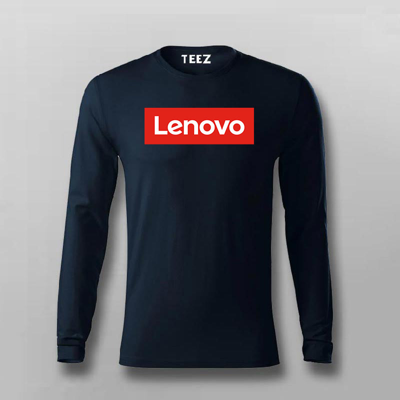 Lenovo Tech Innovator T-Shirt - Lead with Lenovo - S (38) / FULL SLEEVE NAVY - TEEZ.in