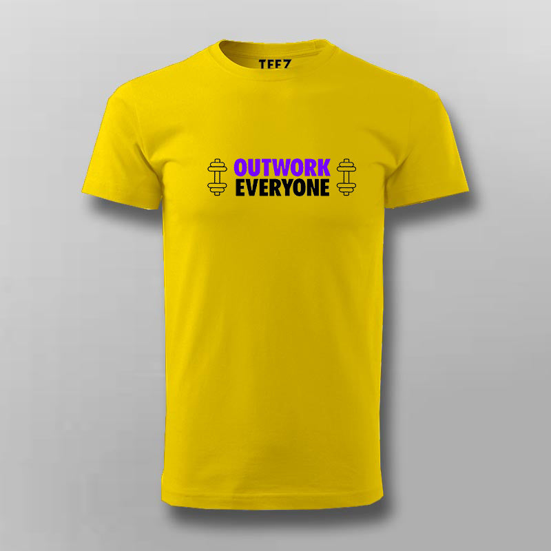 Outwork Everyone Motivational Gym T-Shirt For Men - TEEZ.in