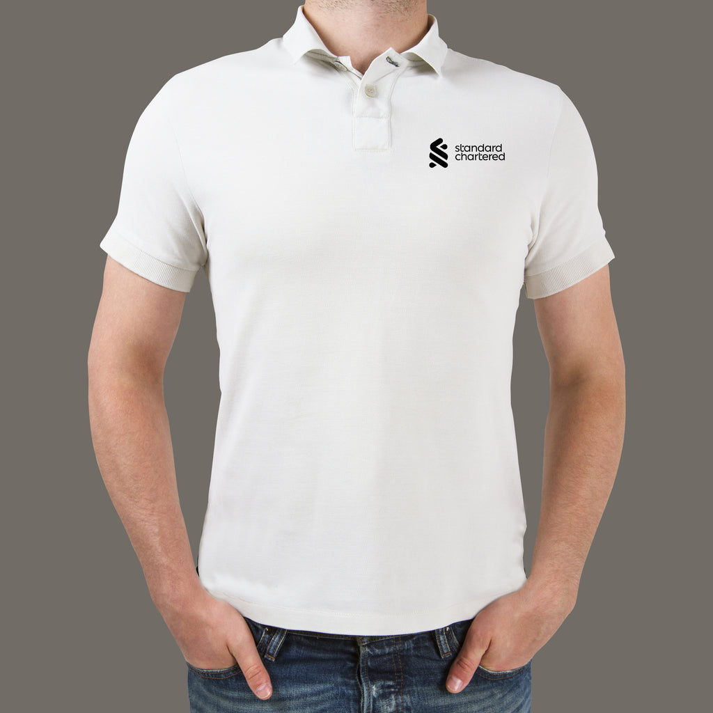 Standard Chartered Logo Polo T-Shirt For Men – TEEZ.in