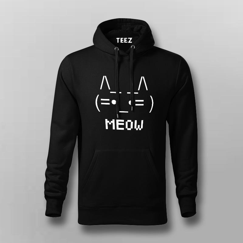 Meow Cat Smiley Emoticon Hoodies For Men – TEEZ.in