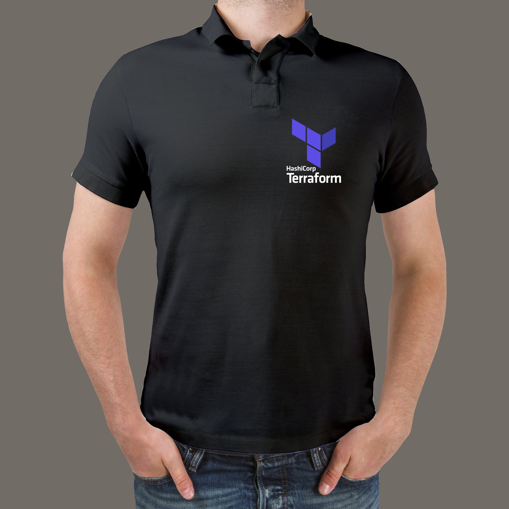 Hashicorp Terraform Polo T-Shirt For Men - TEEZ.in