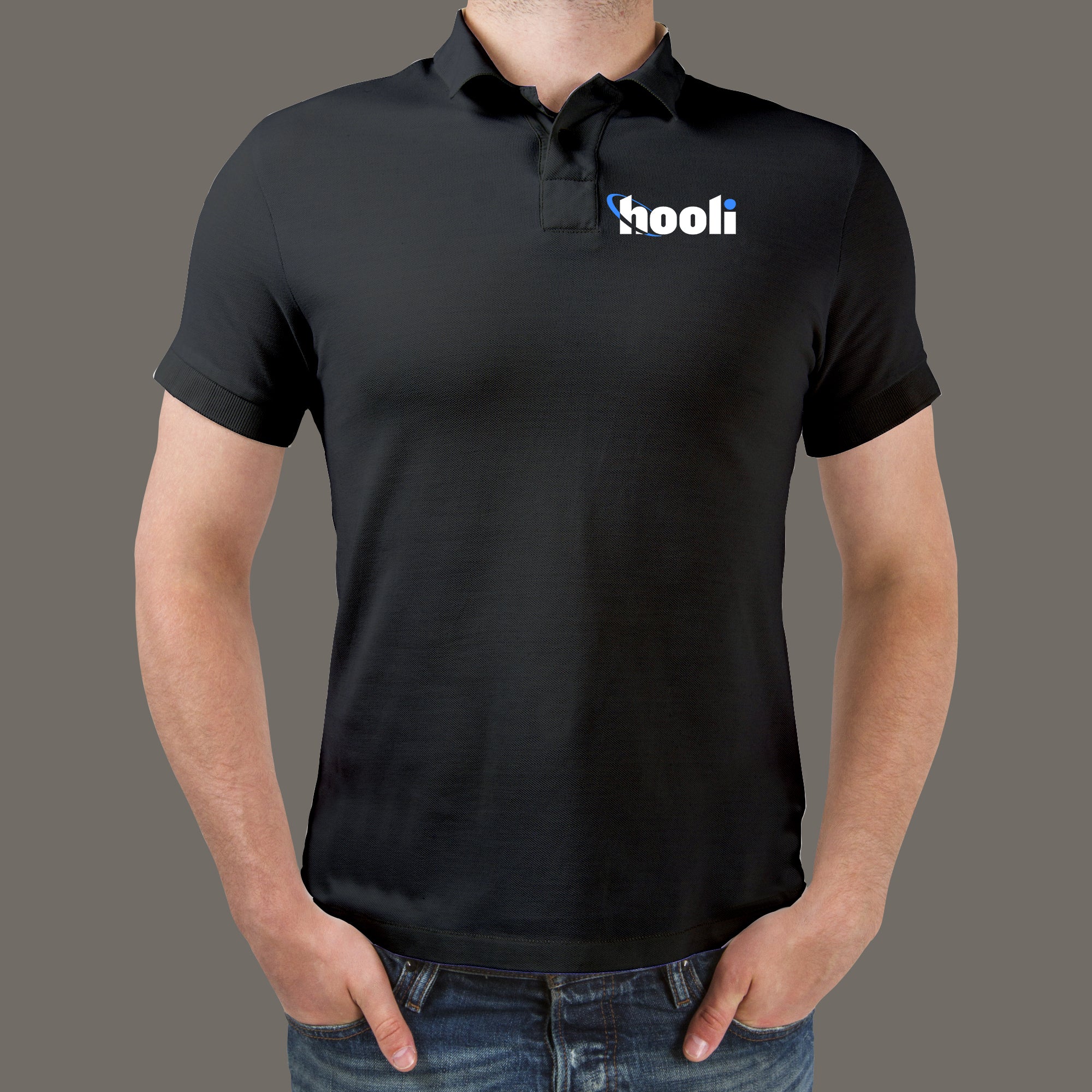 Silicon Valley Hooli Logo Polo T-Shirt For Men - TEEZ.in