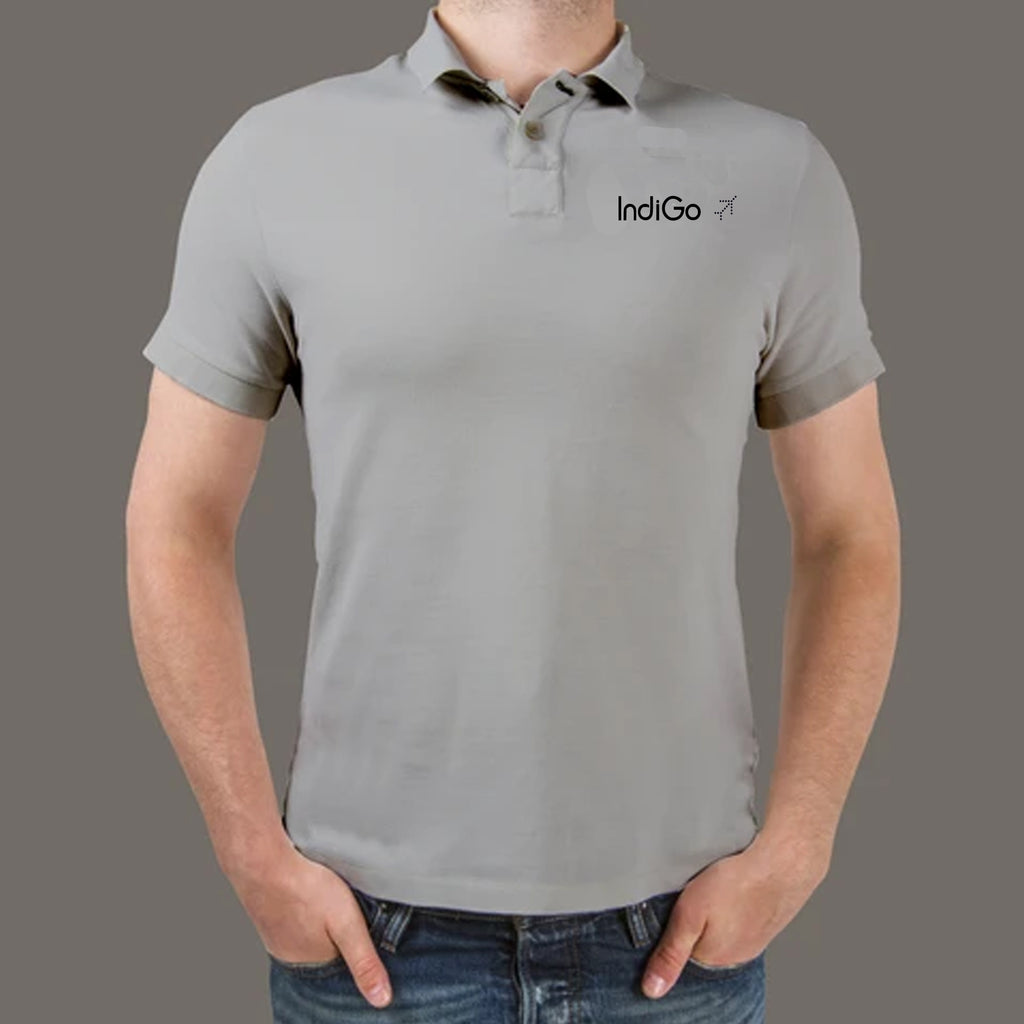 Indigo Logo Polo T-Shirt For Men – TEEZ.in