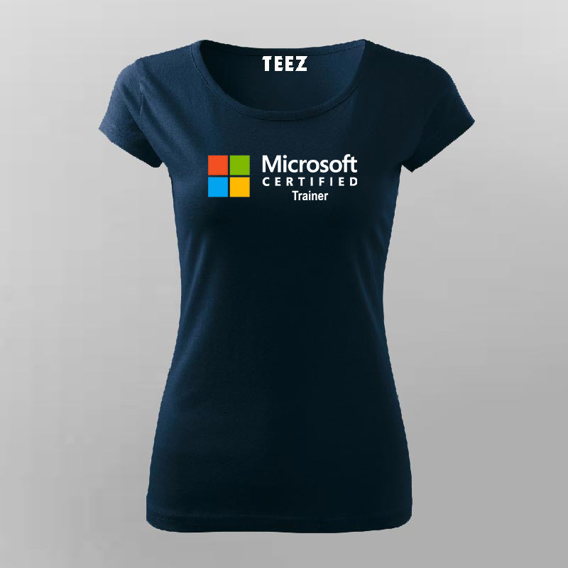 Microsoft Certified Trainer Logo T-Shirt For Women – TEEZ.in