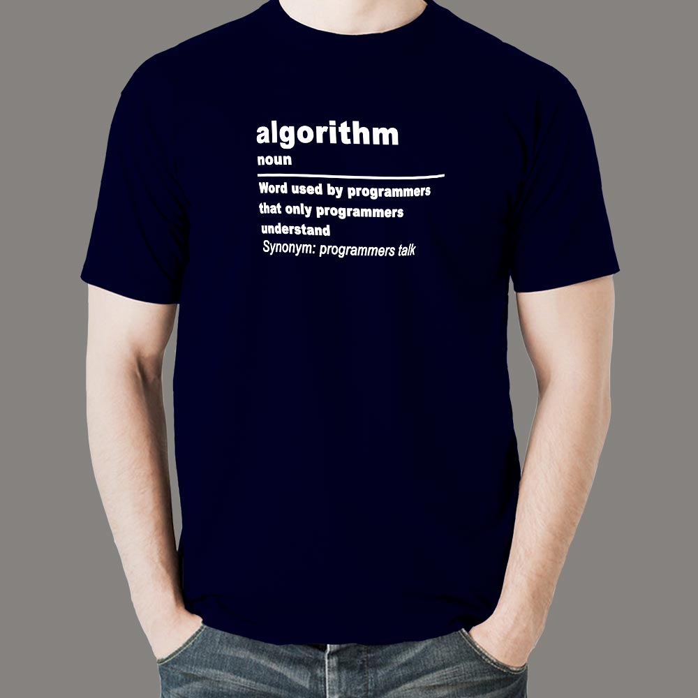 Algorithm Definition Funny Programming Definition T-Shirt For Men – TEEZ.in