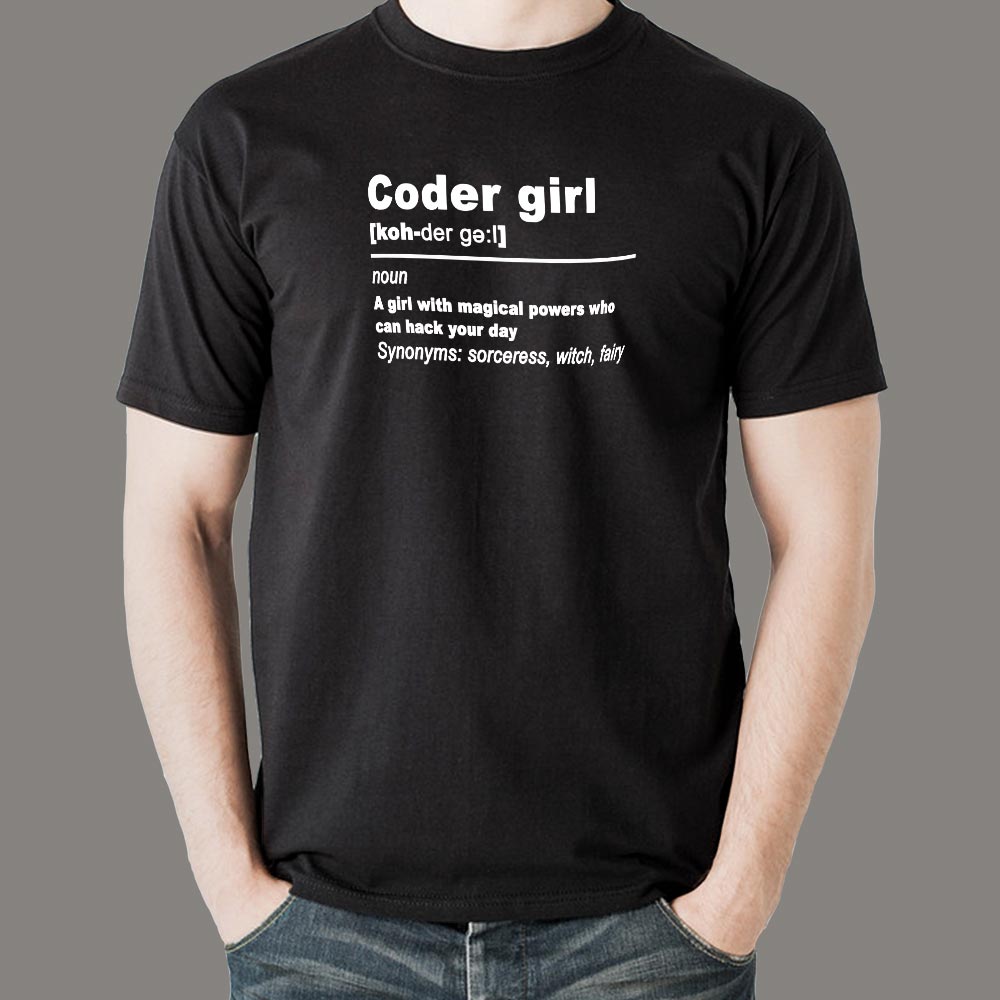 Coder Girl T-Shirt - Programming with Feminine Flair - TEEZ.in
