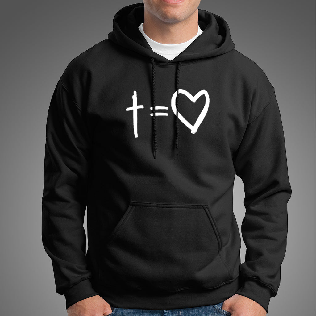 Cross Equals Love Christian Hoodies For Men – TEEZ.in
