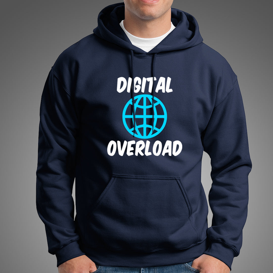 Digital Overload Hoodies For Men's - TEEZ.in