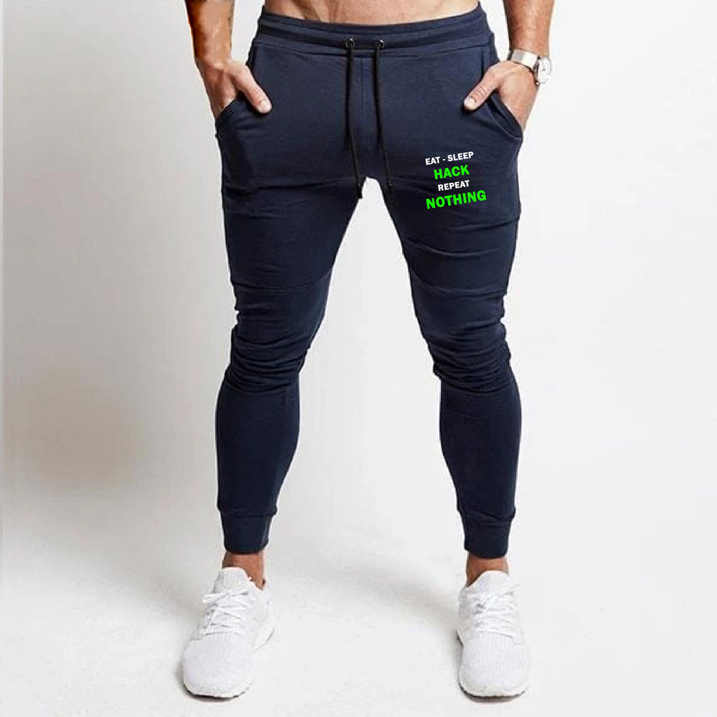 Eat Sleep Hack Repeat Nothing Funny Programmer Printed Joggers For Men ...