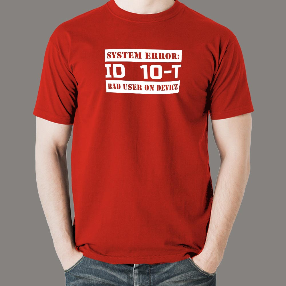 Funny ID10T Error T-Shirt For Men – TEEZ.in