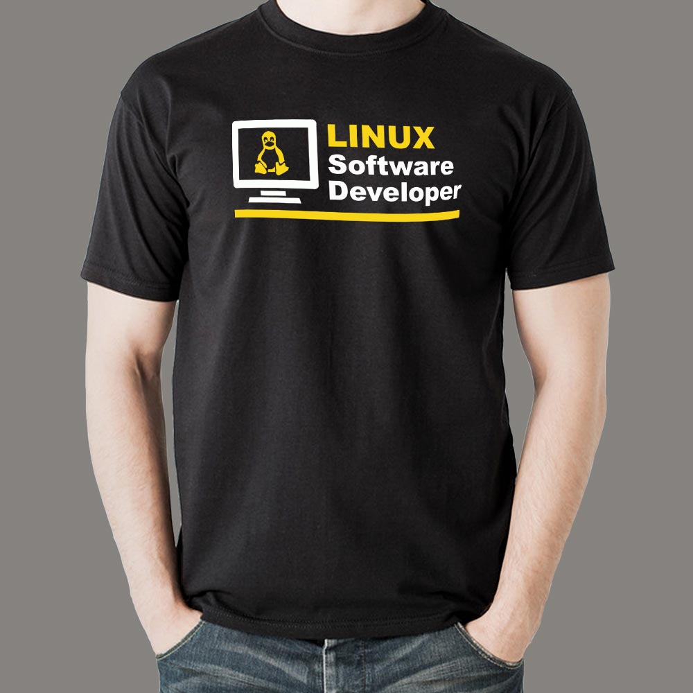 Linux Software Developer T-Shirt - Open Source Innovator - TEEZ.in
