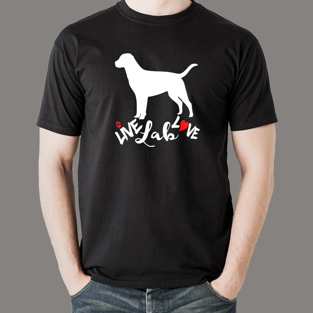 Live Lab Love Cute Labrador Retriever T-Shirt For Men - TEEZ.in