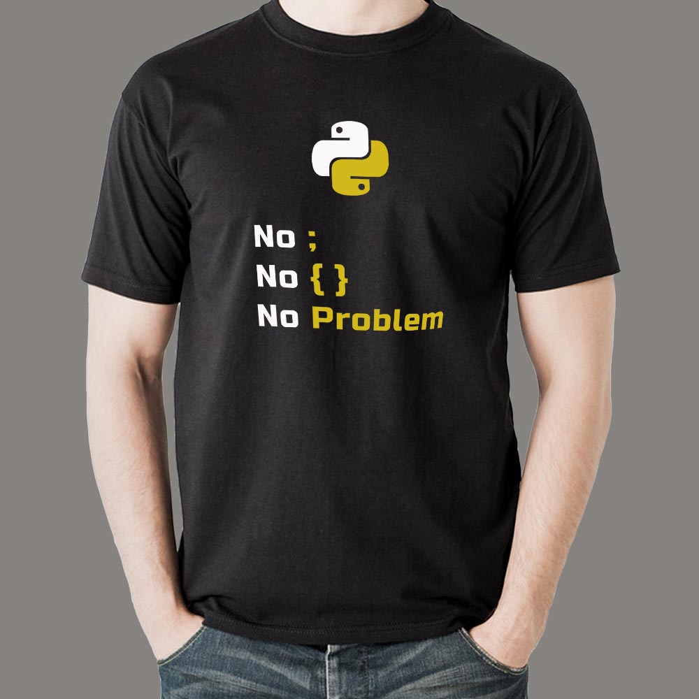 Python Programmer Love T-Shirt - Code with Heart - TEEZ.in