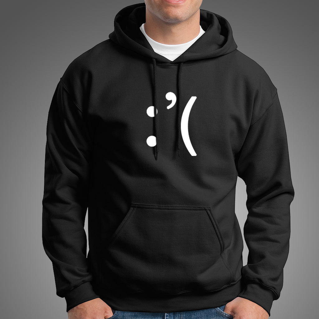 Sad Smiley Emoticon Hoodies For Men – TEEZ.in