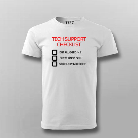 Tech Support Checklist Funny Programmer T-shirt For Men – TEEZ.in