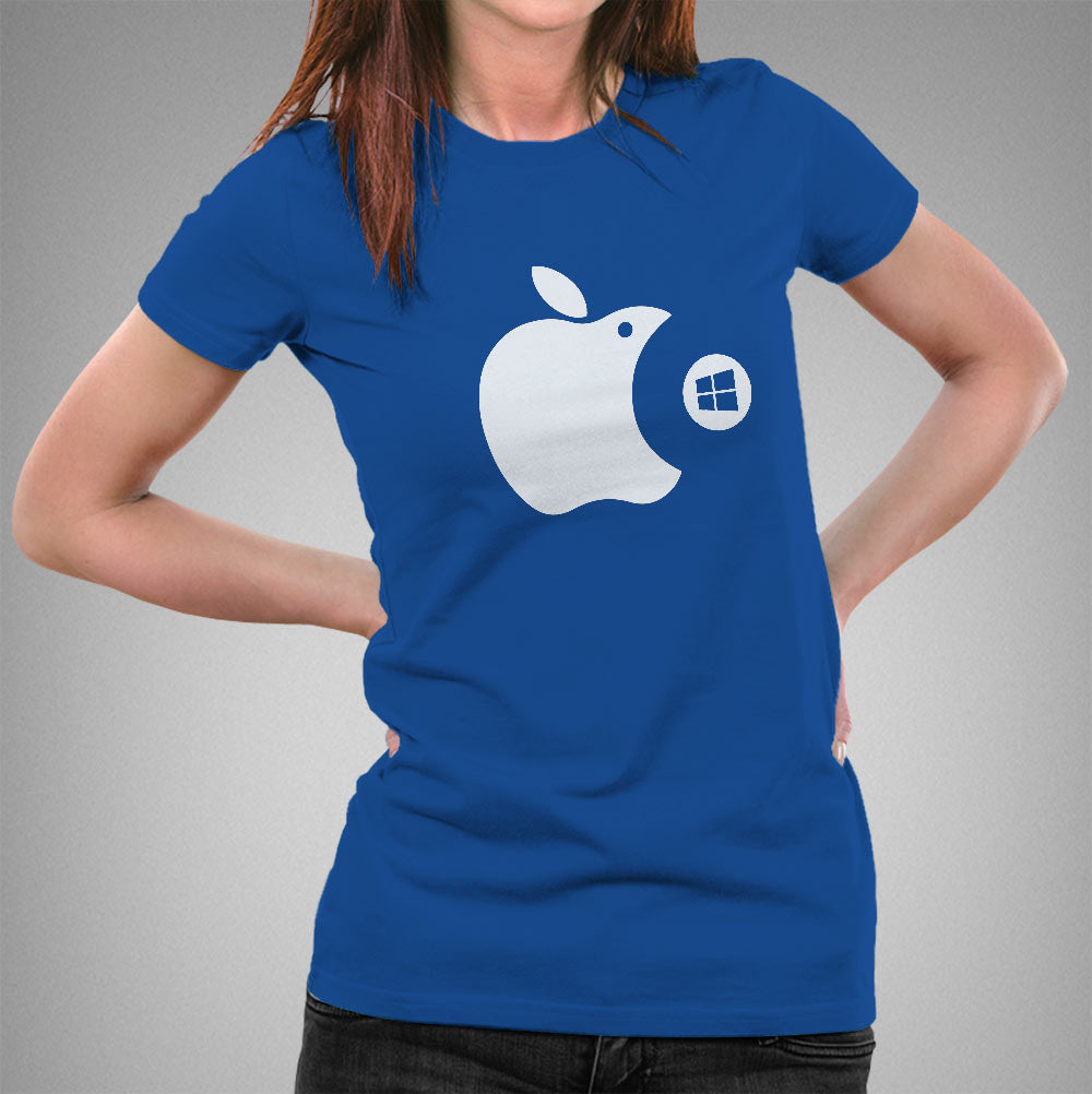 Apple Eating Windows Women's T-shirt – TEEZ.in