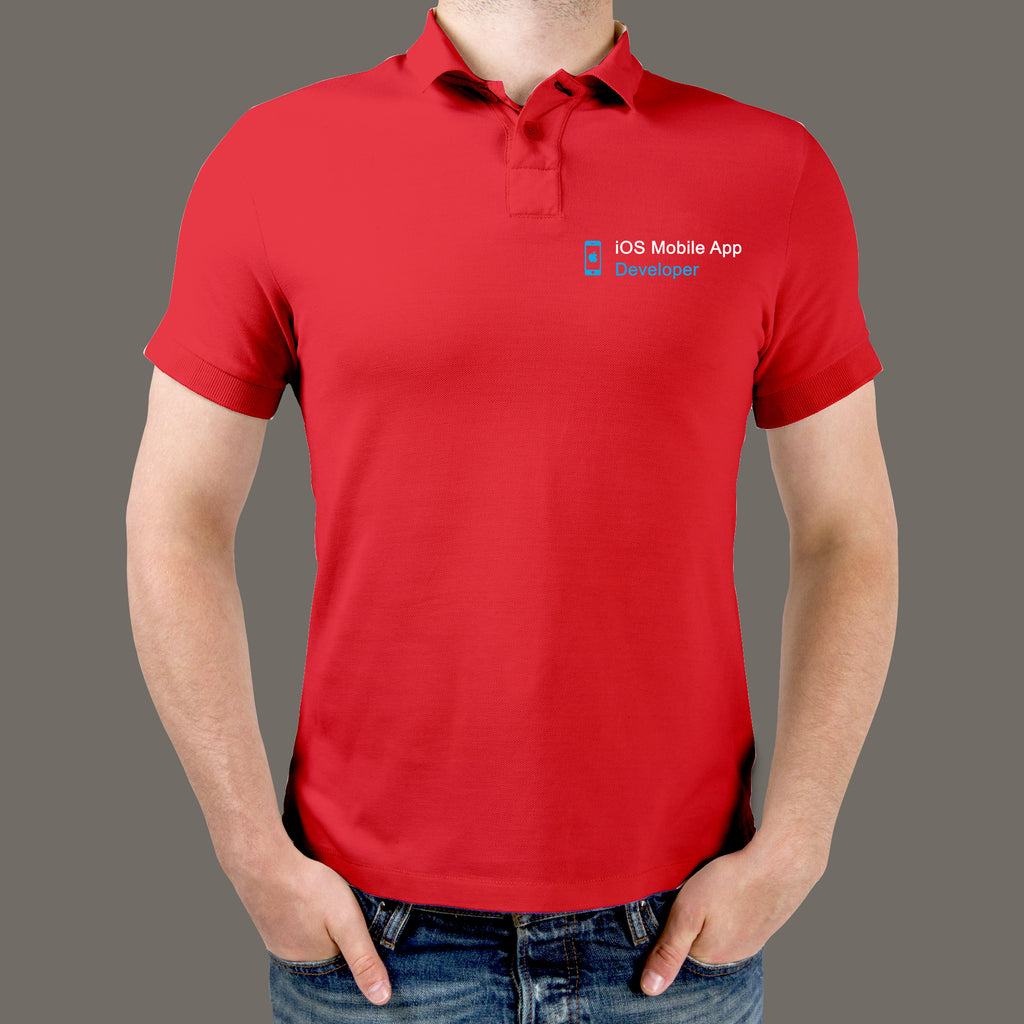 ios mobile app dev Men's Polo T-Shirt – TEEZ.in
