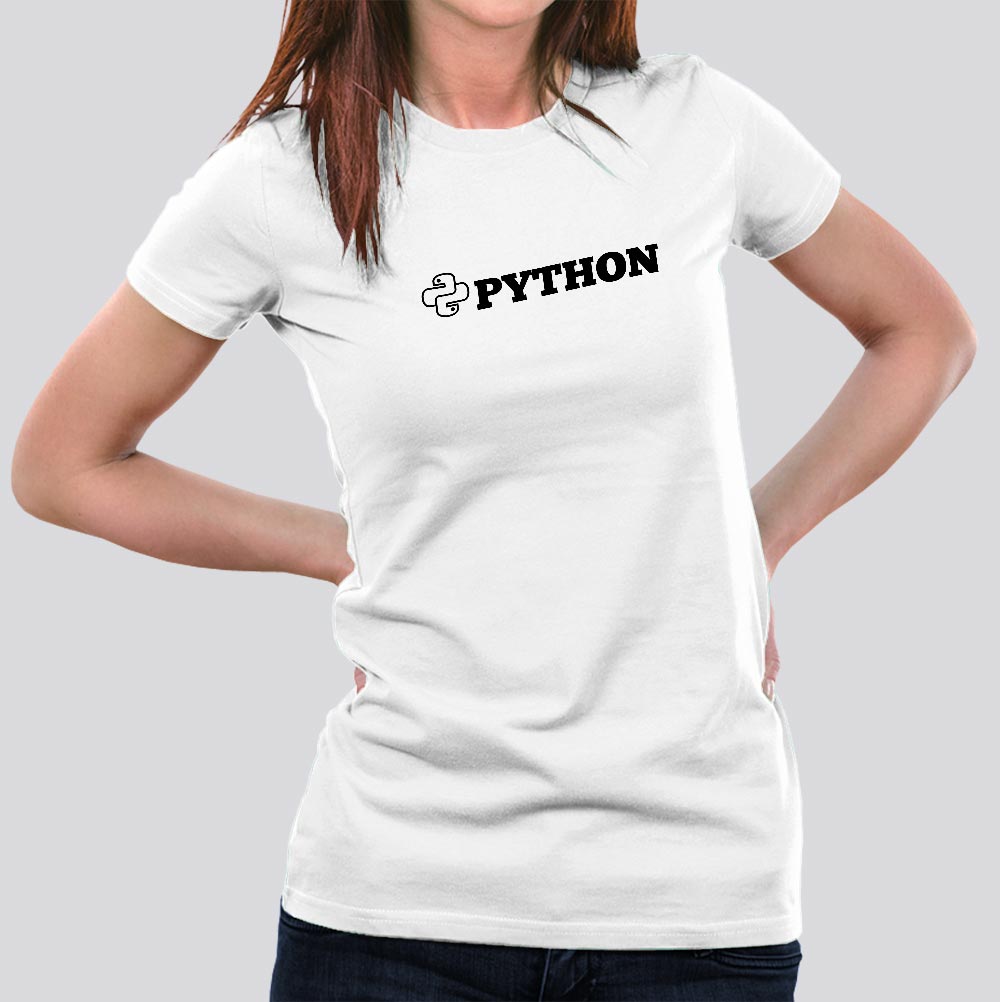 Python - Programmer Logo Women's T-shirt India - TEEZ.in